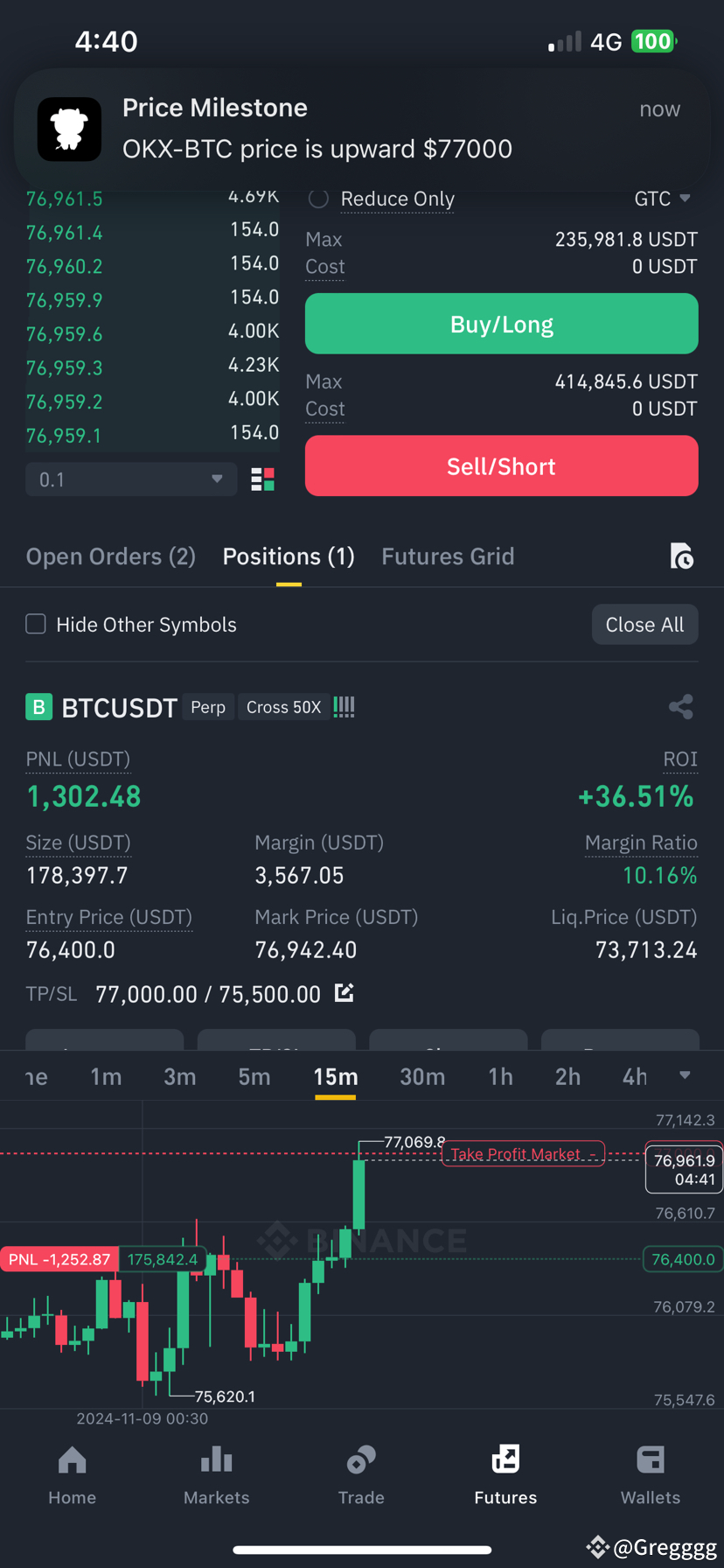 Another day with $BTC ez money | Gregggg on Binance Square