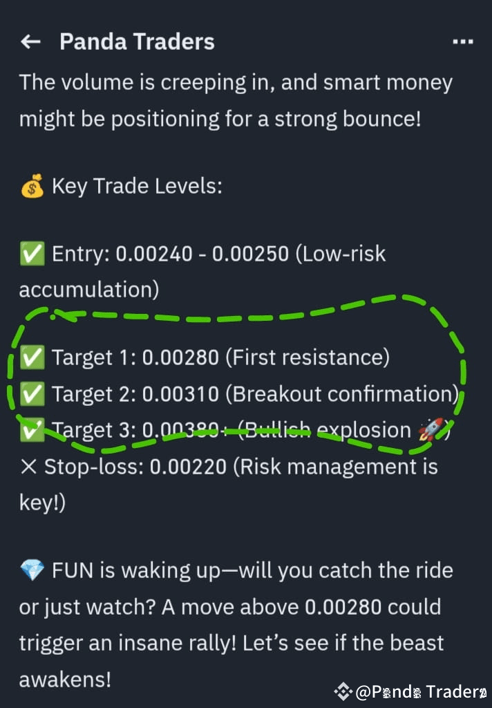 $FUN is having a greattttttt Fun🚀💯🔥🔥🔥 2nd target is abo | Panda Traders on Binance Square