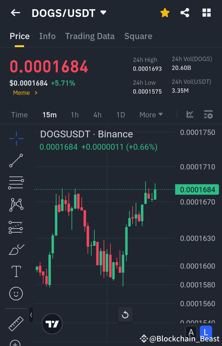 🚀 $DOGS /USDT Bullish Trade Setup! 🎯🔥 📈 Entry: $0.00016 | Blockchain_Beast on Binance Square
