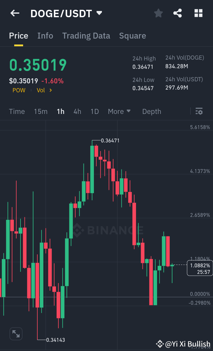 🚀 $DOGE /USDT Trade Signal: Bearish Momentum with High Vola | Yi Xi Bullish on Binance Square