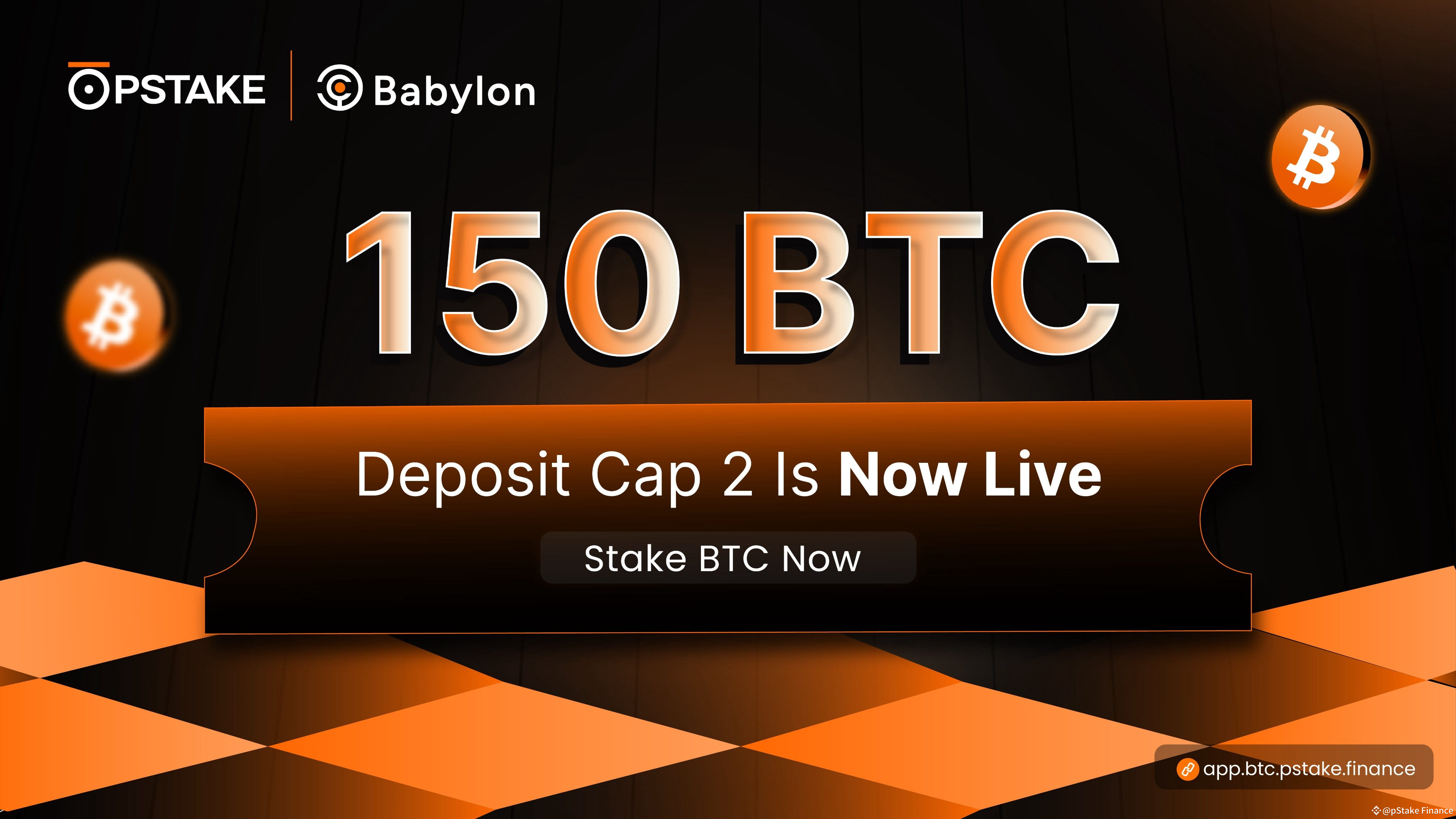 1/ 🚨 BREAKING: @pStakeFinance’s Deposit Cap 2 of 150 $BTC f | pStake Finance on Binance Square