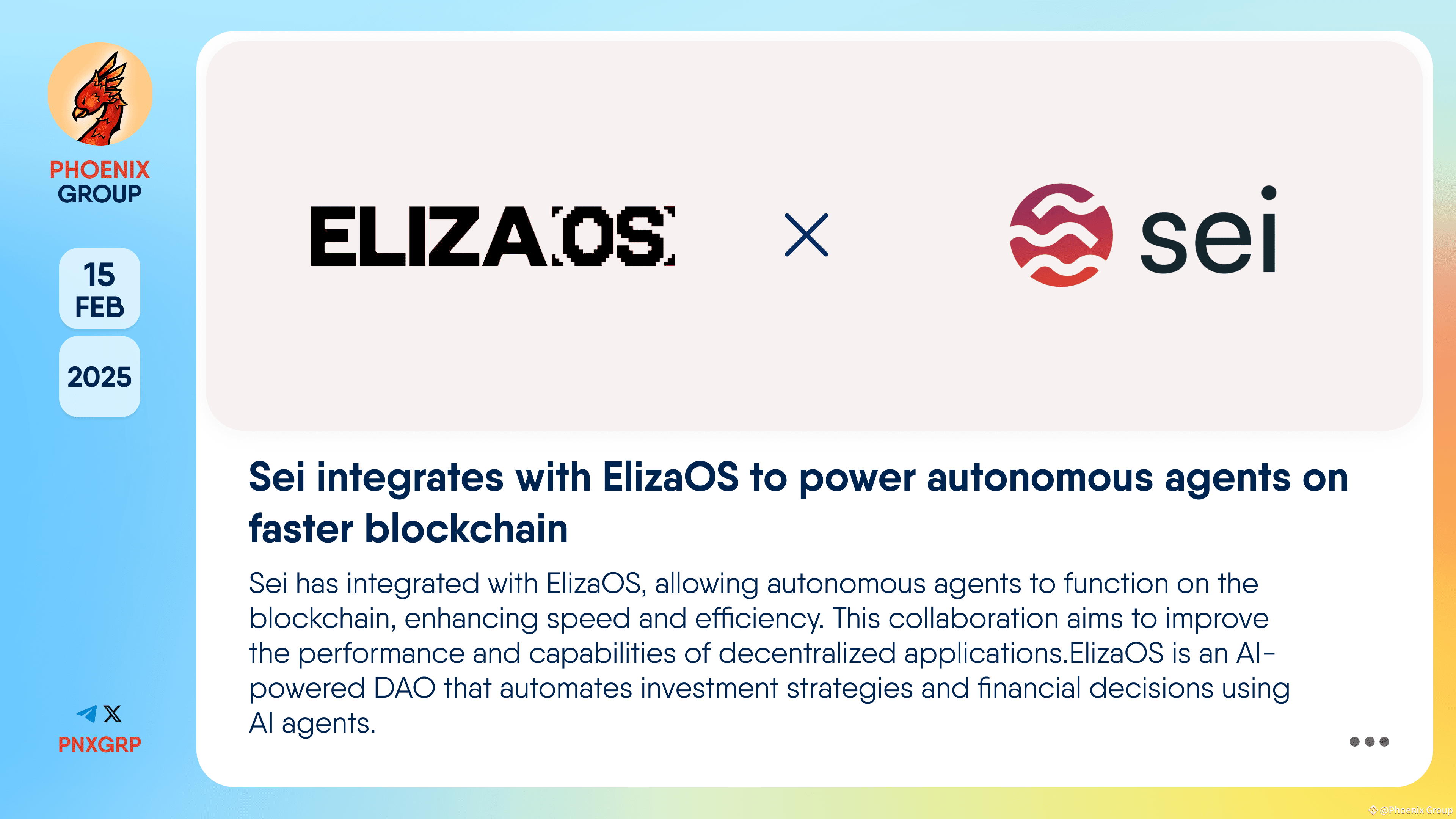 Sei integrates with ElizaOS to power autonomous agents on fa | Phoenix ...