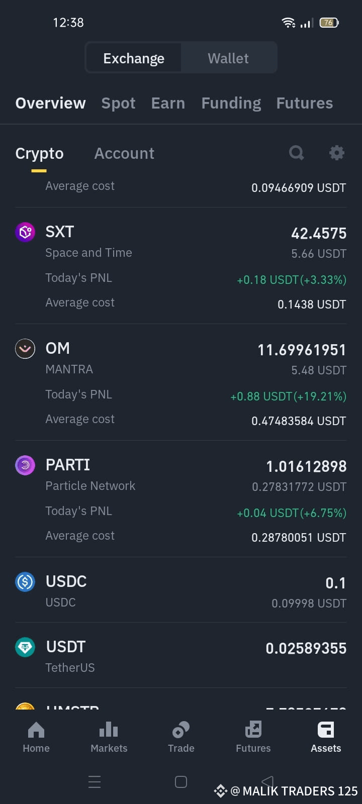 OM USDT coin my today holdings | MALIK TRADERS 125 on Binance Square