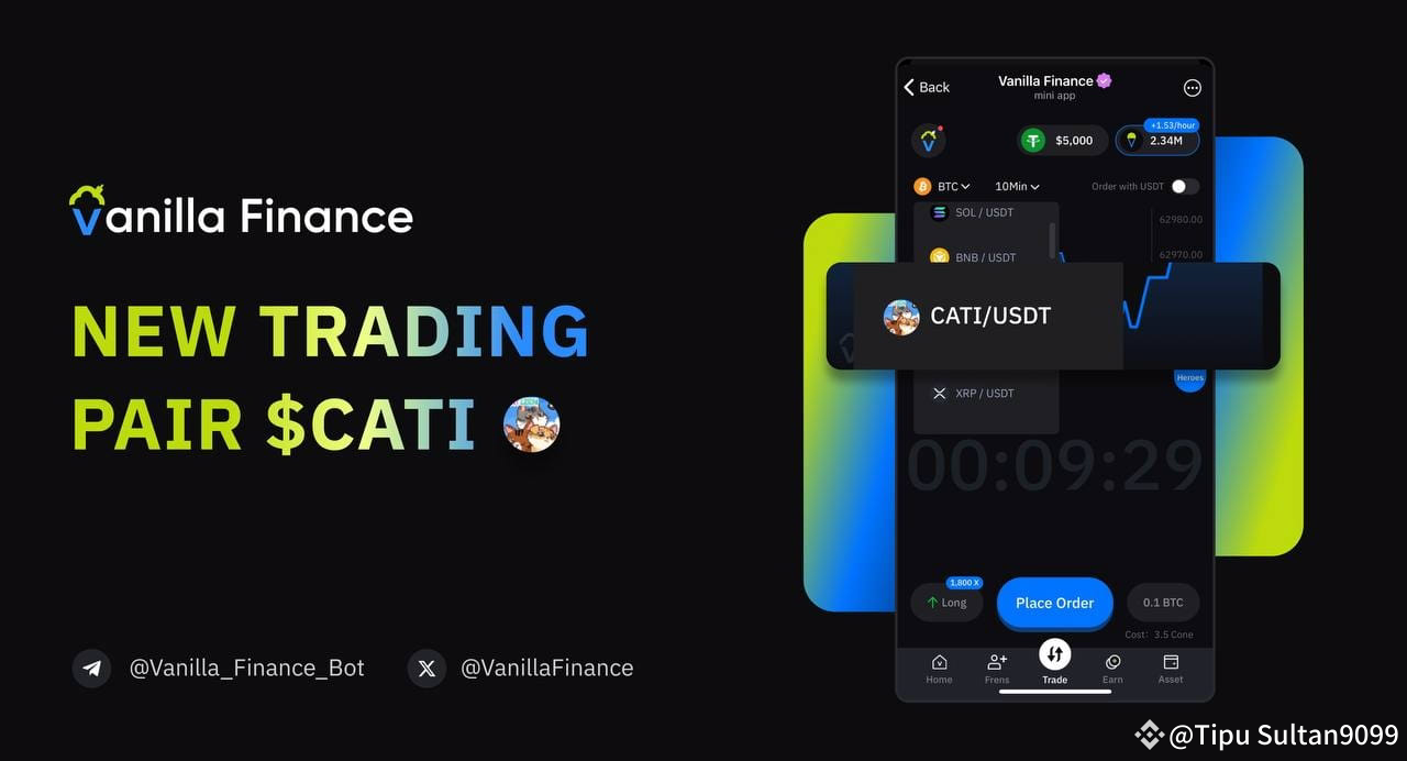 😀Introducing $CATI as a new trading pair on Vanilla Finance | Tipu Sultan9099 on Binance Square