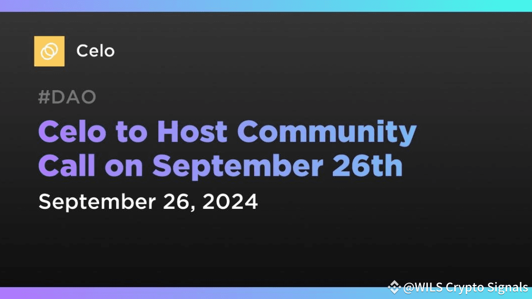 CELO TO HOST COMMUNITY CALL ON SEPTEMBER 26TH | WilsCrypto on Binance ...