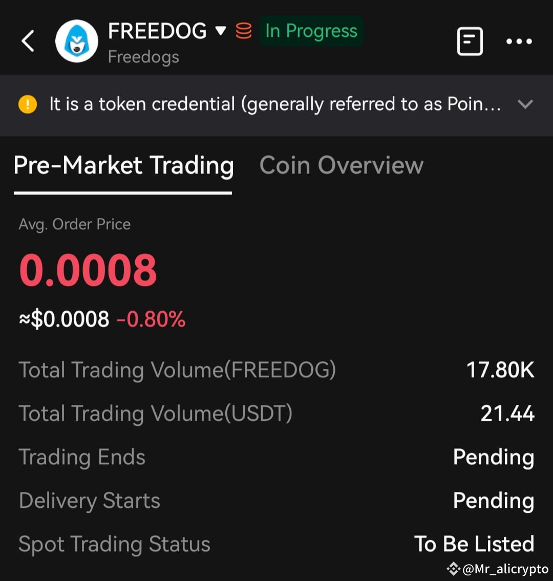 New airdrop like dogs 🎉🎉 join fast pre market in gate io l | Mr_alicrypto on Binance Square