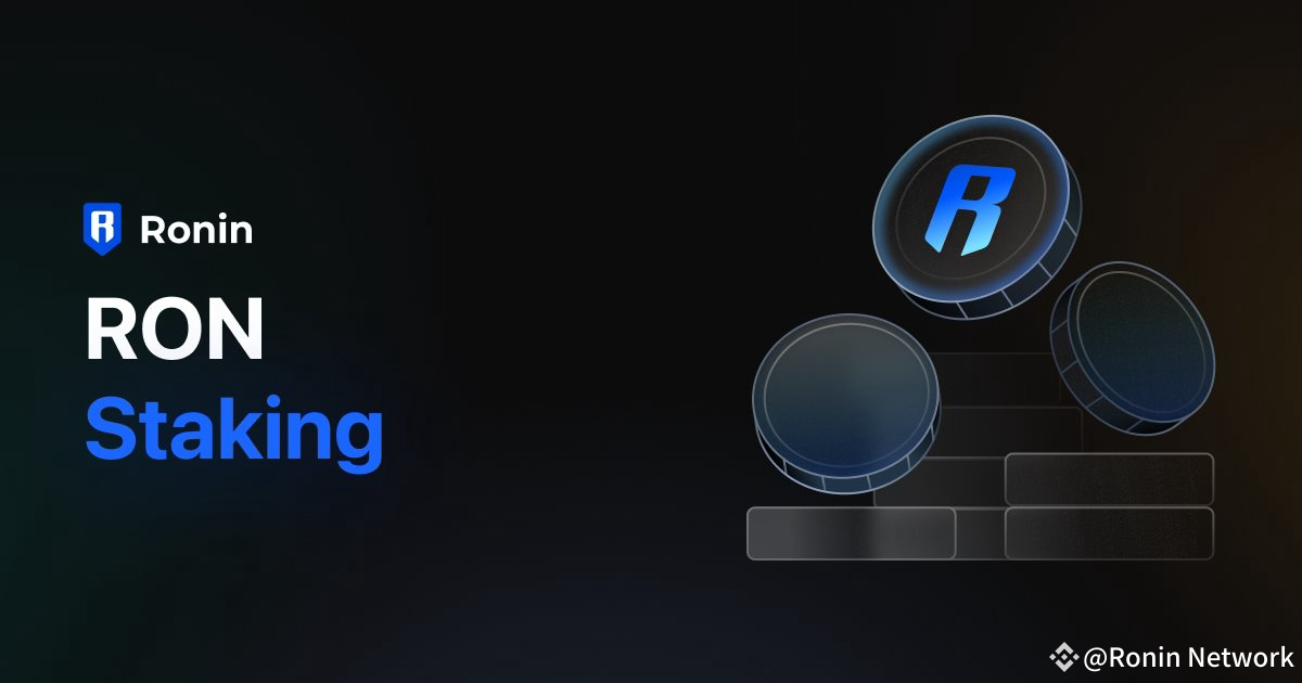 Ready to start staking $RON? Learn how here: https://t.co/o | Ronin Network on Binance Square