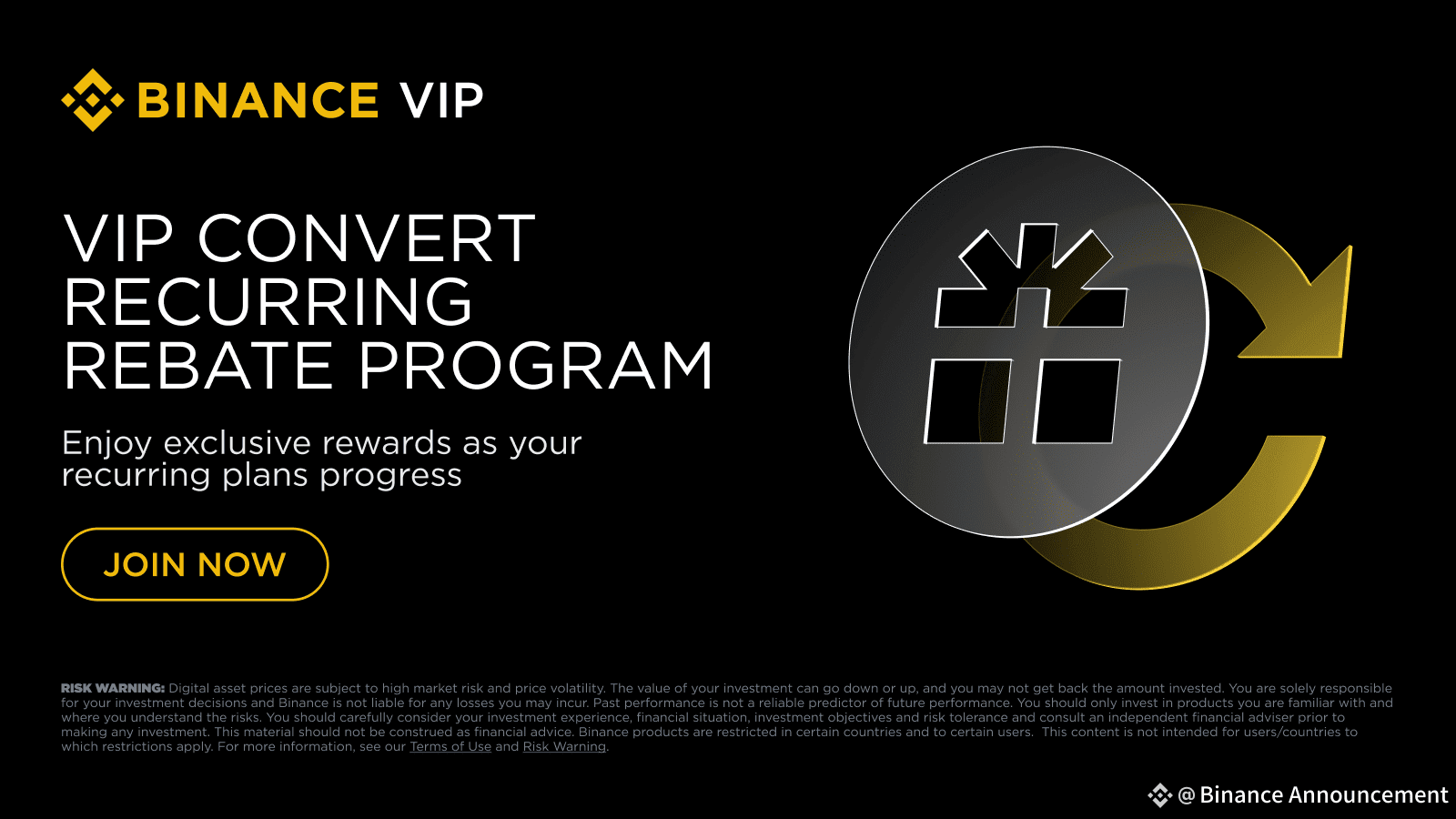 Introducing Binance VIP Convert Recurring Rebate Program | Binance ...