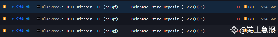 #BTC BlackRock IBIT Bitcoin ETF transferred 900 BTC to | 洛言 on Binance ...