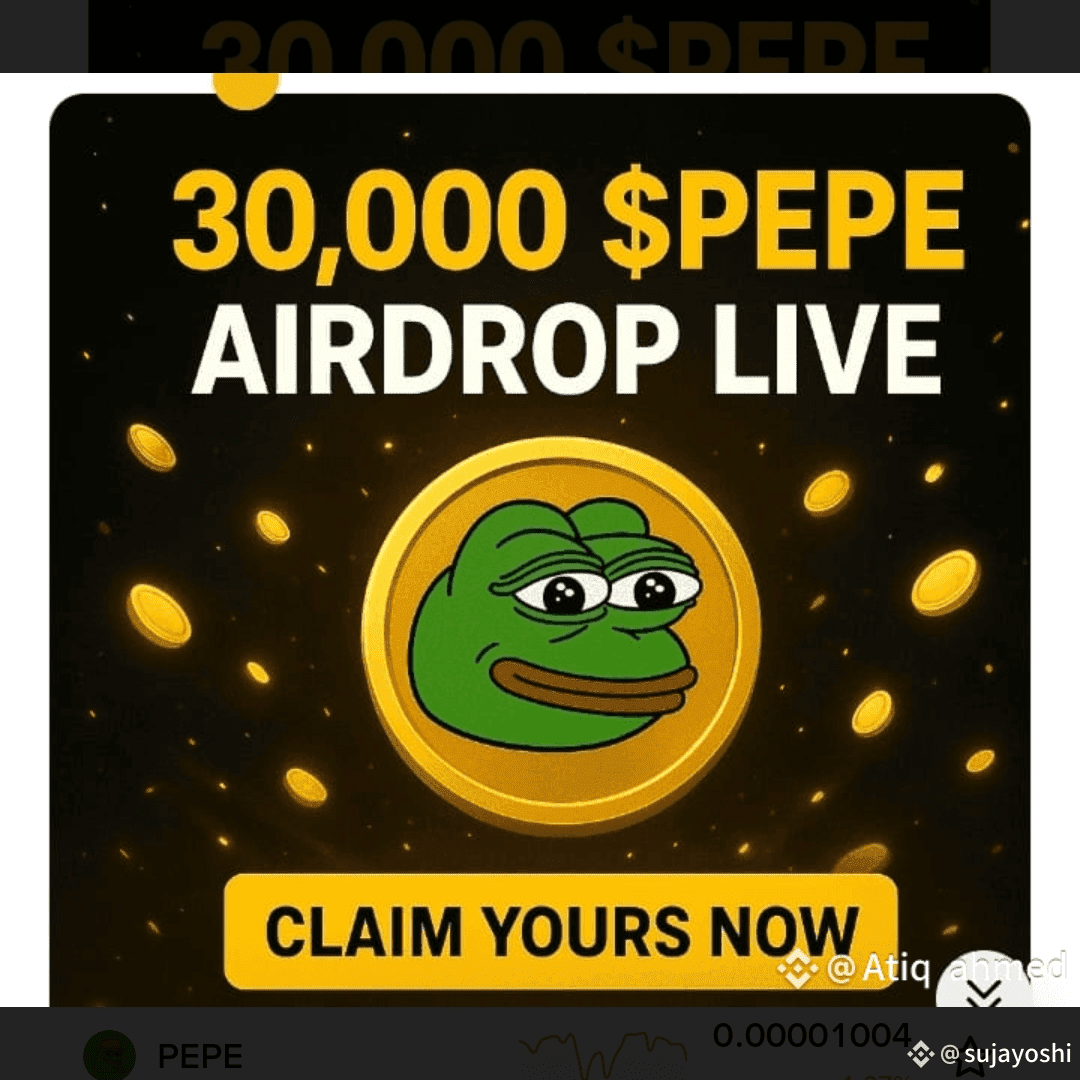 💎🐸 30,000 $PEPE drop — blink and you’ll miss it! | sujayoshi on Binance ...