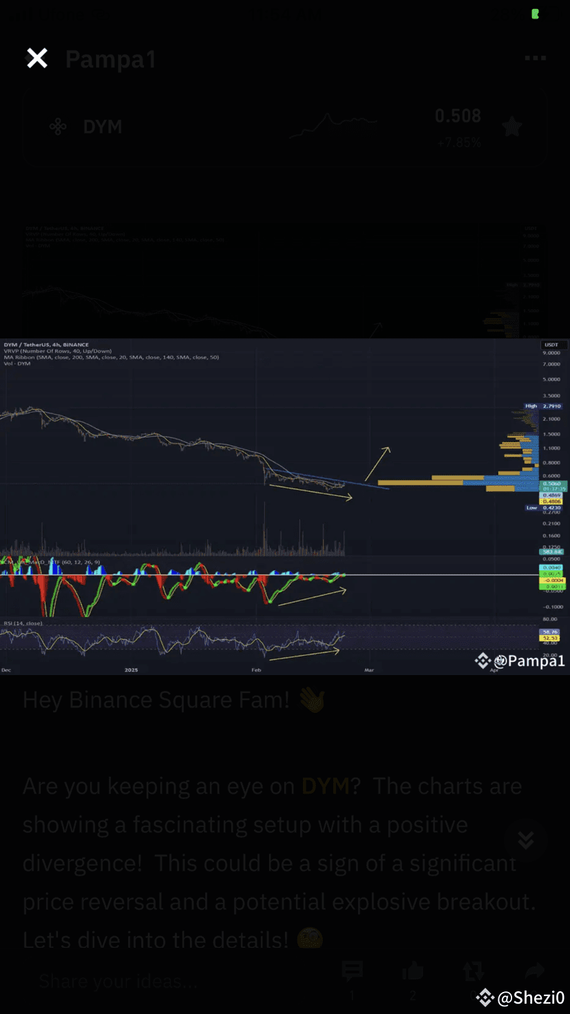 DYM: Positive Divergence Signals Potential Explosive Breakou | Shezi0 on Binance Square