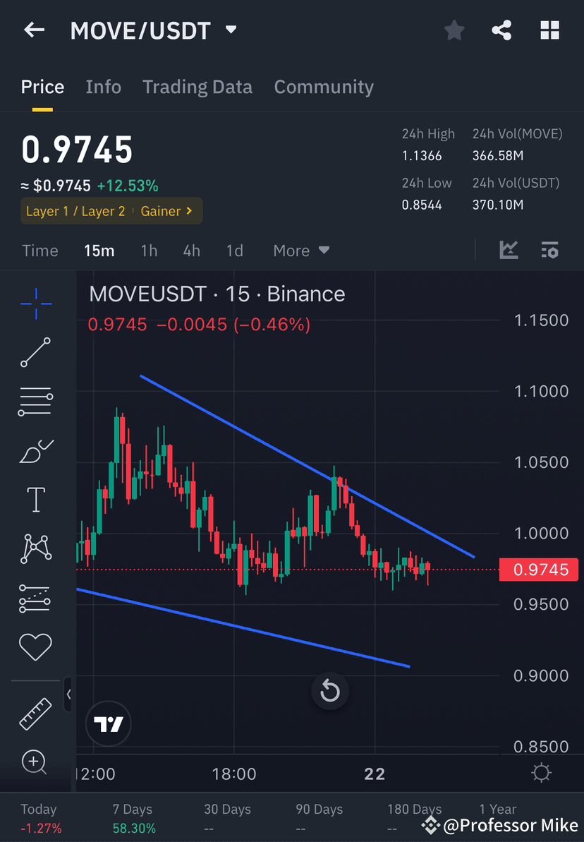 $MOVE /USDT Short Trade Setup!🔥💯 1. Entry: Place a short | Professor Mike on Binance Square
