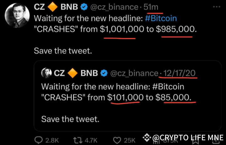 $BTC What's Your Opinion On CZ Tweet 😂 The Man Predicting F | CRYPTO ...