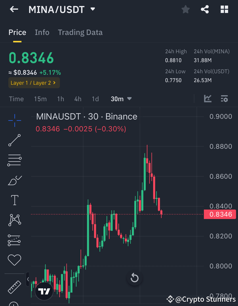 🚨 $MINA /USDT ALERT: CRUCIAL LEVELS IN PLAY! 🚨 $MINA is t | Crypto Stunners on Binance Square