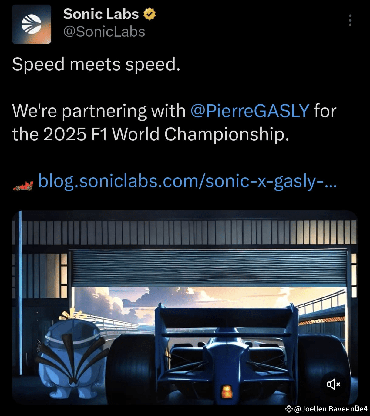$S Sonic chain partnering with Pierre Gasly for 2025 F1 Wo | Joellen ...