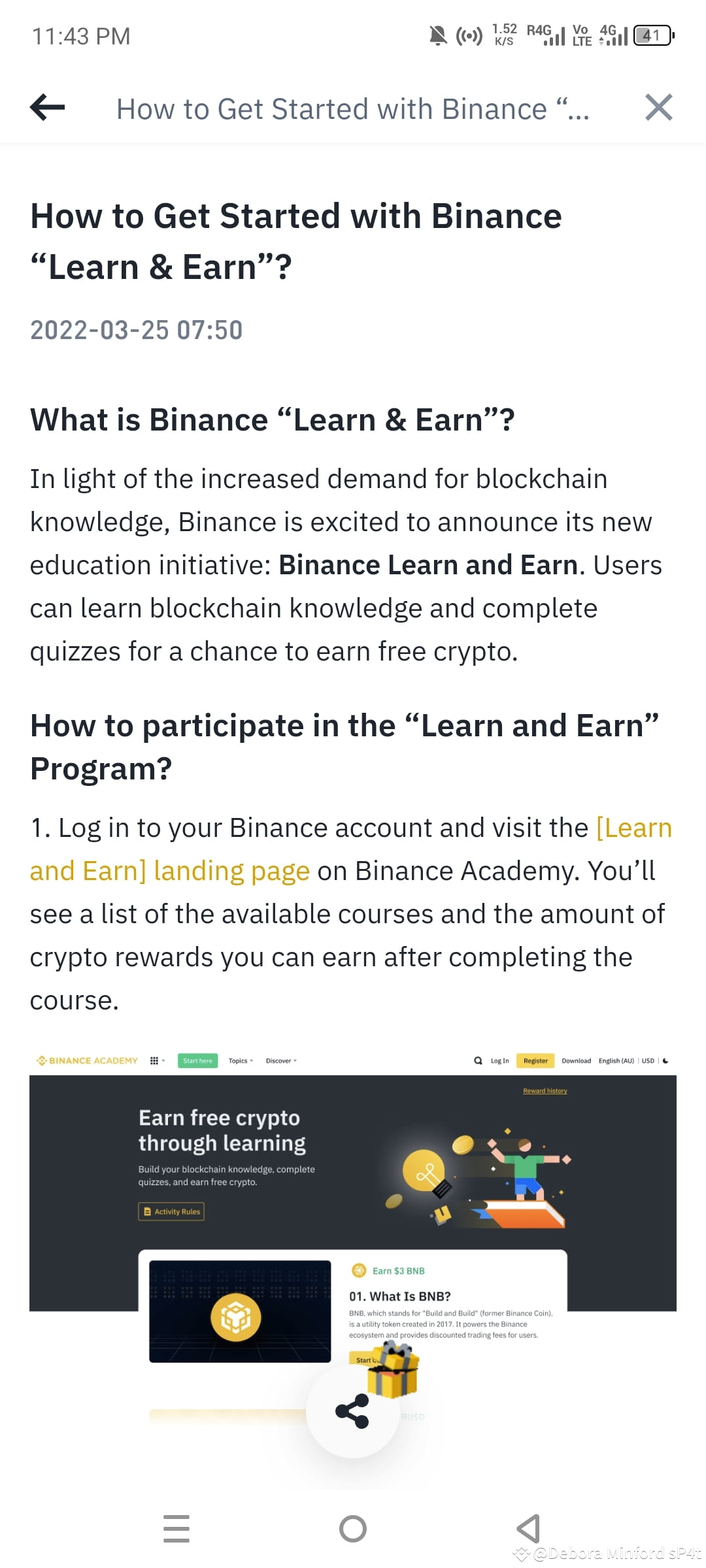I have Earned 76$ in last days with Learn and Earn on Binanc | Binanse ...