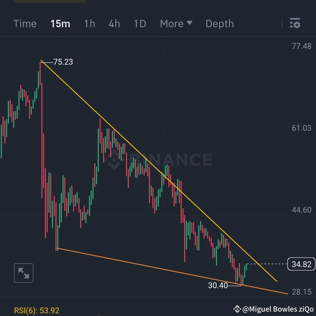 a falling wedge on #Trump | Miguel Bowles ziQo on Binance Square