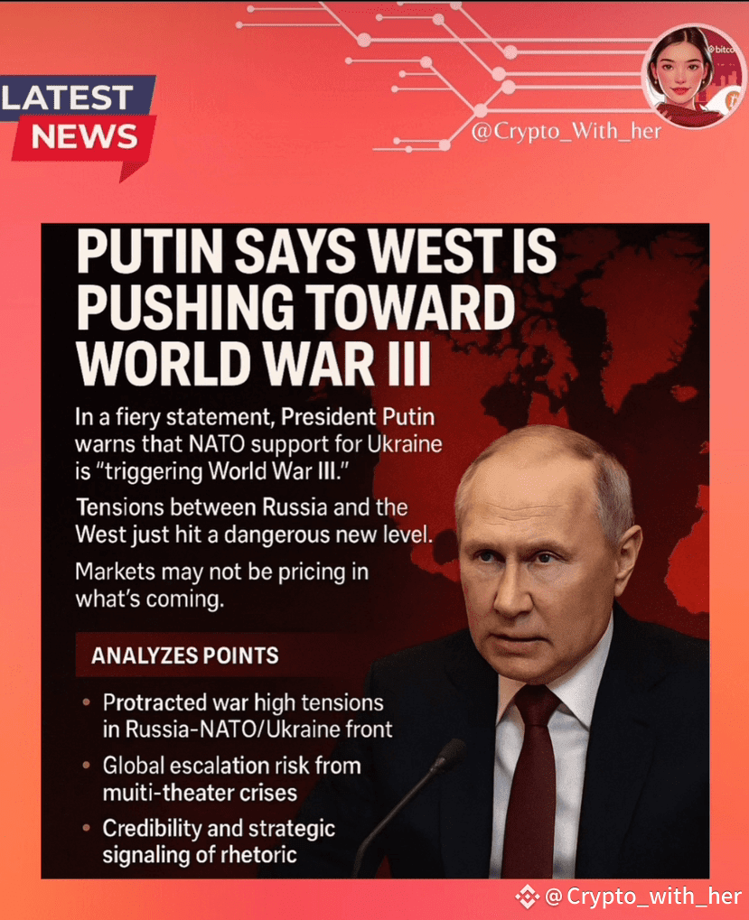 🌍 Putin’s “World War III” Warning – What’s Really Going | Crypto_with_her on Binance Square