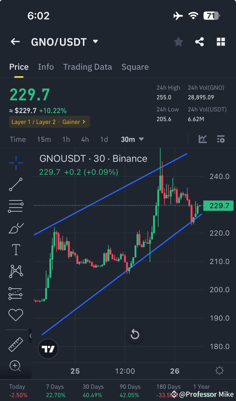 🚨 $GNO /USDT ON THE EDGE OF A BIG MOVE – WATCH CLOSELY! 🚨 | Professor Mike on Binance Square