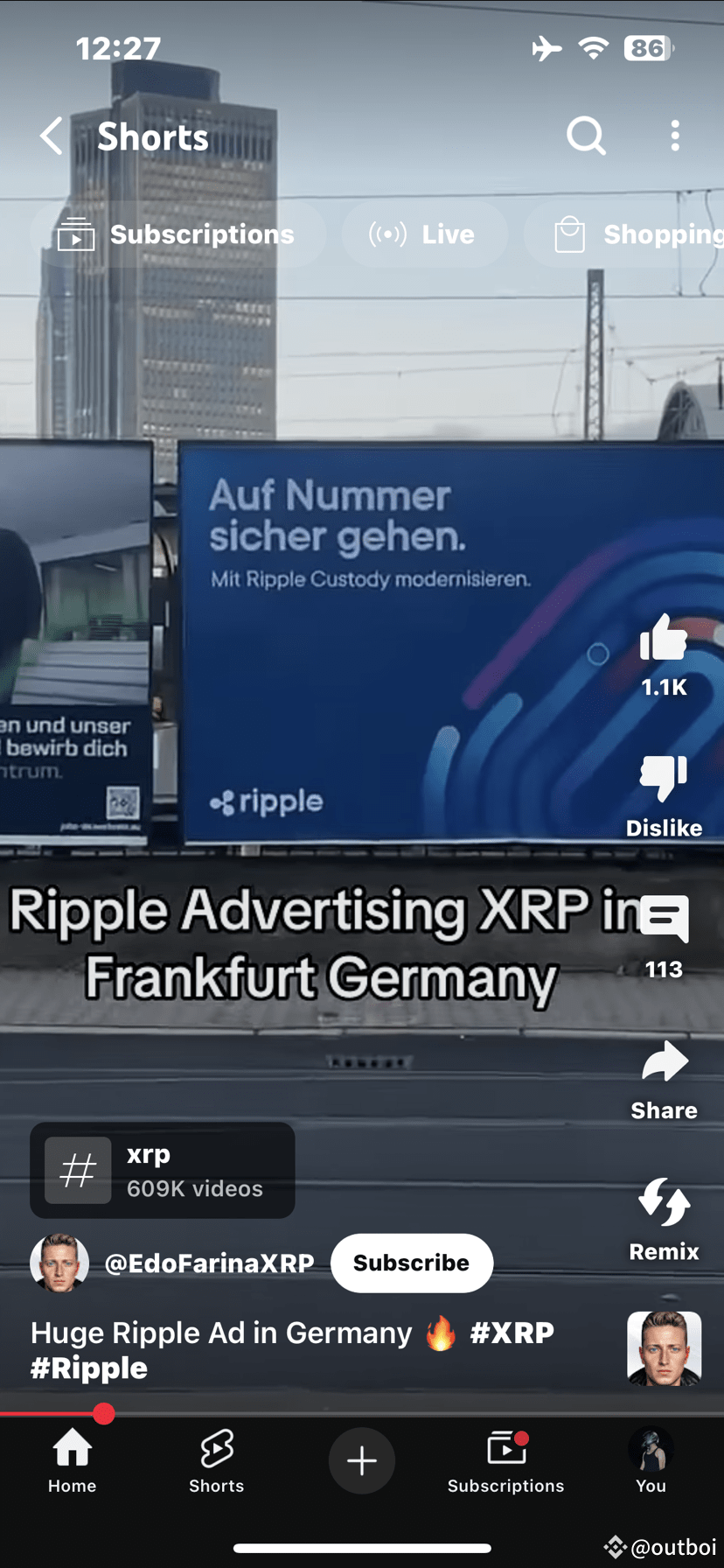 $XRP Ripple ads on Germany streets 🚀🚀 #XRPPredictions | outboi on ...