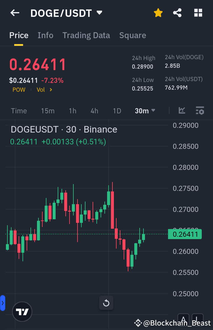 $DOGE /USDT Bull Run Alert!🔥💯 Current Price: $0.26411 En | Aliza_Crypto_786 on Binance Square