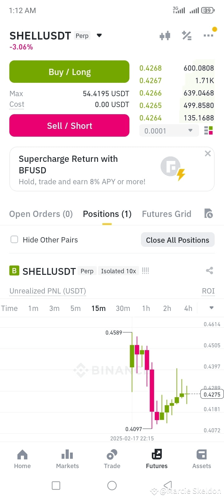 SHELL/USDT Long Entry 0.427 TP 0.431 TP 0.433 SL 0.39 | Marcie Skeldon ...