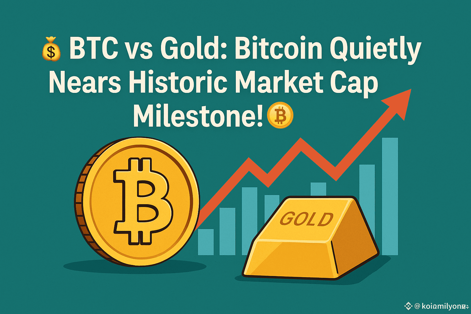 💰 BTC vs Gold: Bitcoin Quietly Nears Historic Market Cap | koinmilyoner ...