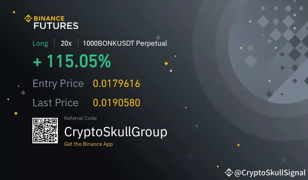 $BONK free signal 4th target Hit 🎯 | Crypto Skull Signal on Binance Square