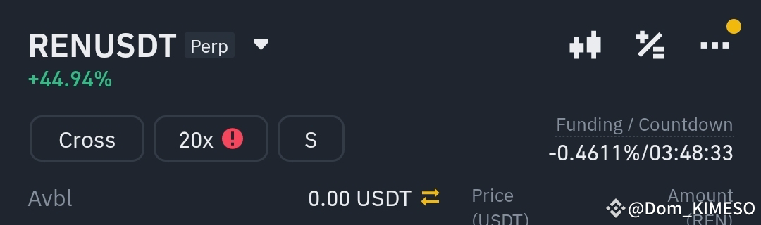 $REN Funding Rate #REN negative high, sign to hige pump | Dom_KIMESO on ...