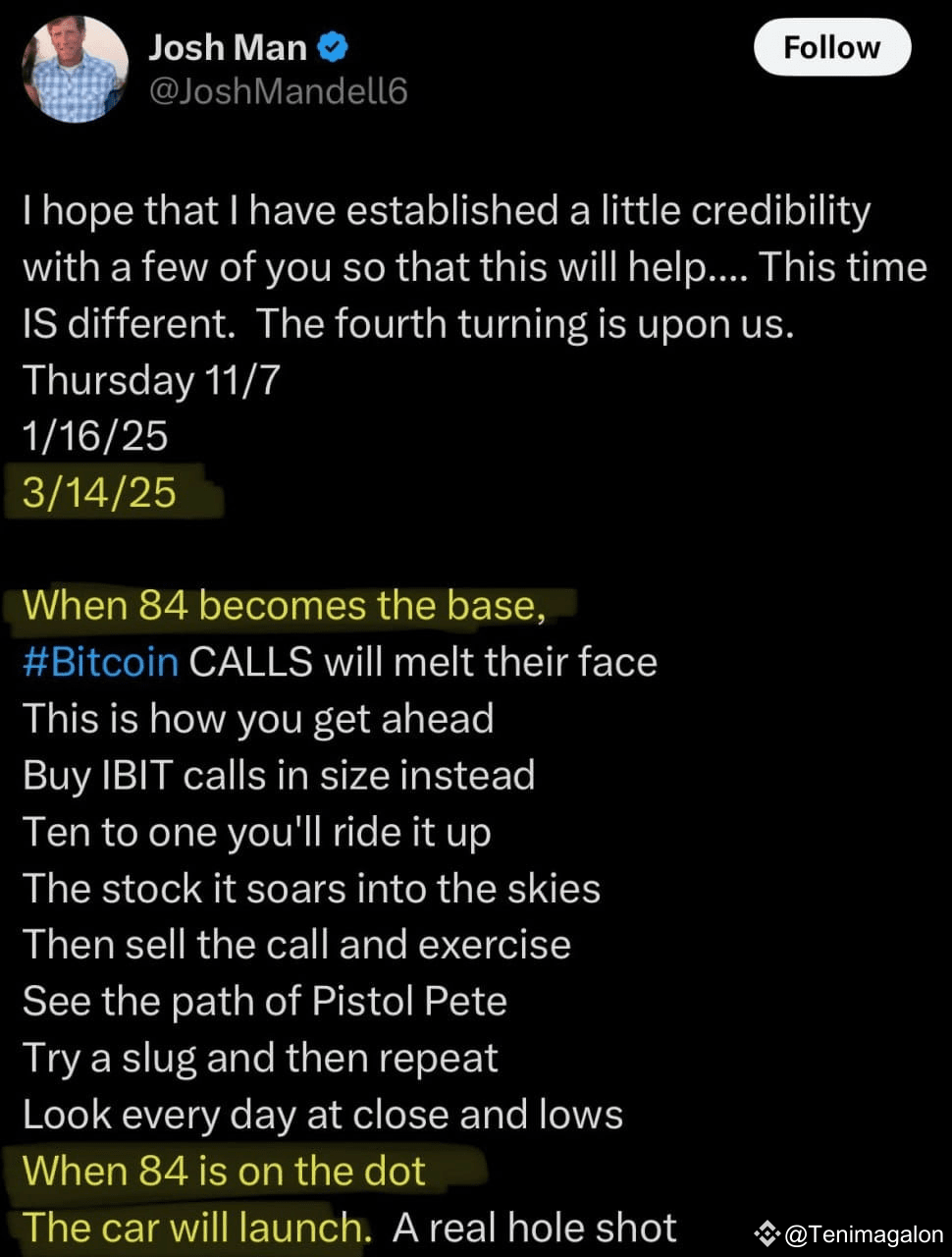 On November 5, legendary options trader Josh Man called the ...