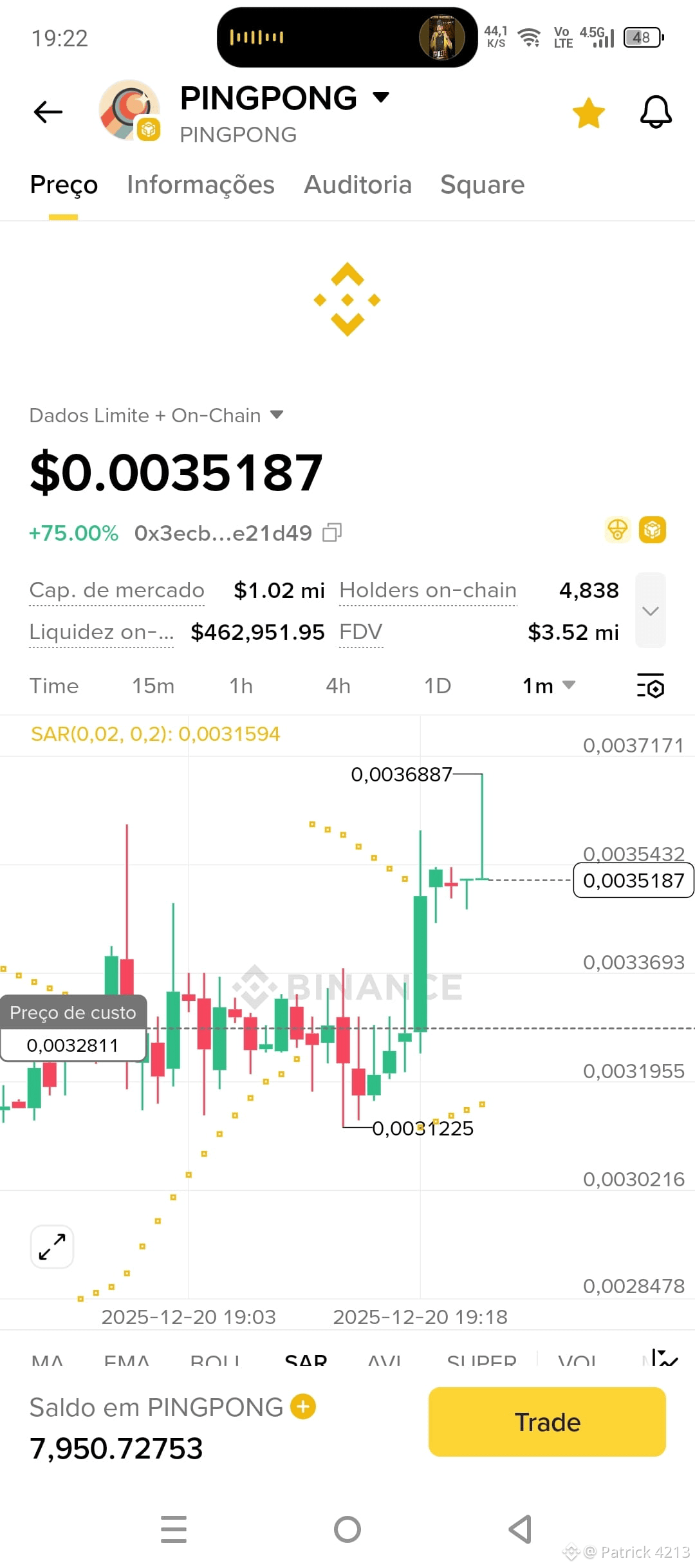 $PINGPONG demorou but it started 🔥🔥🚀 let's eliminate a | Patrick 4213 ...