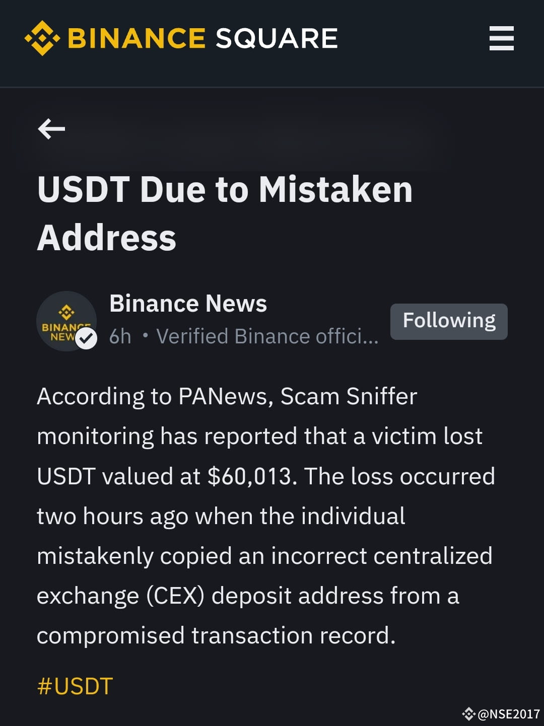"One careless click cost $60K in USDT—double-check before yo | Everlaya ...
