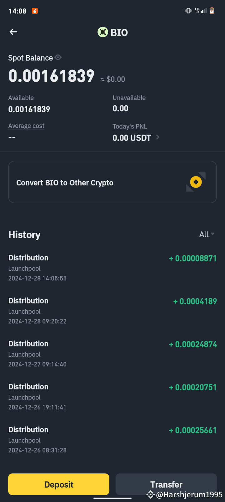 are you happy for bio launchpool? how many earn bio coins 5 | Harshjerum1995 on Binance Square
