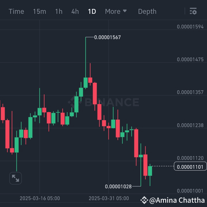 $SHIB /USDT is trading at 0.00001101 after a daily drop of 2 | Amina ...