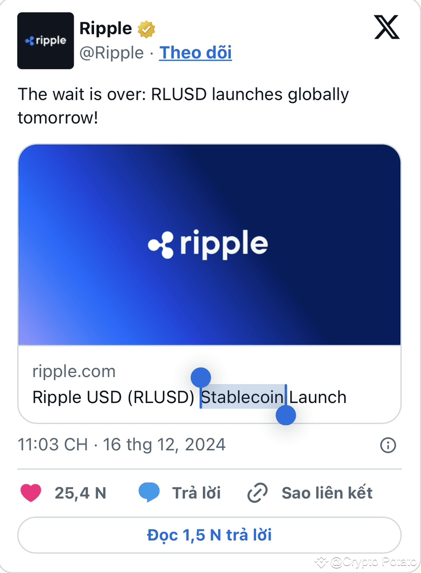 The speculative frenzy of Ripple's stablecoin RLUSD ahead of | Crypto Potato on Binance Square
