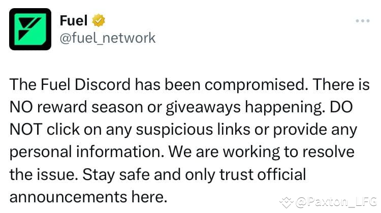 The Fuel Discord has been compromised. Do not click on any | Paxton_LFG ...