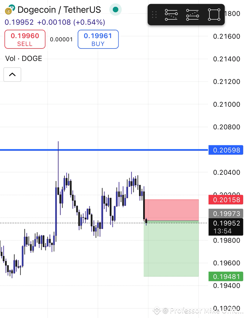 $DOGE /USDT – High-Precision Short Trade Setup 🔥💯 Trend O | Professor Mike Official on Binance ...