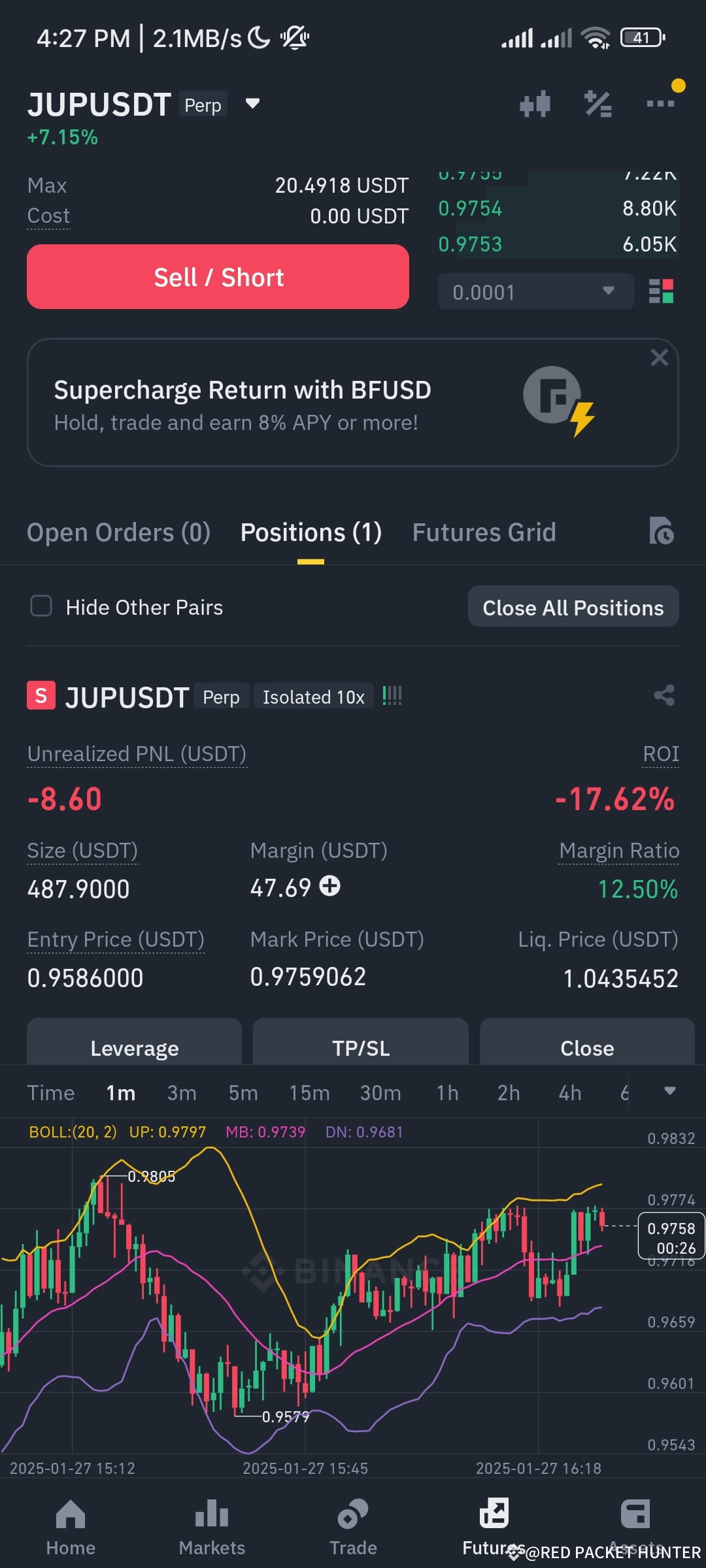 HolD or Close???? $JUP | RED PACKET HUNTER on Binance Square