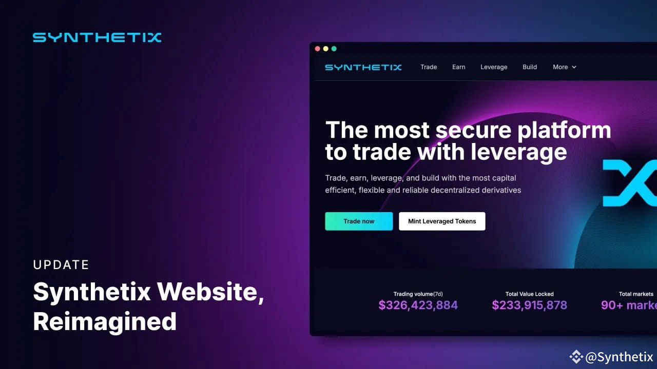 The Synthetix website has leveled up with a fresh look, expa | Synthetix on Binance Square