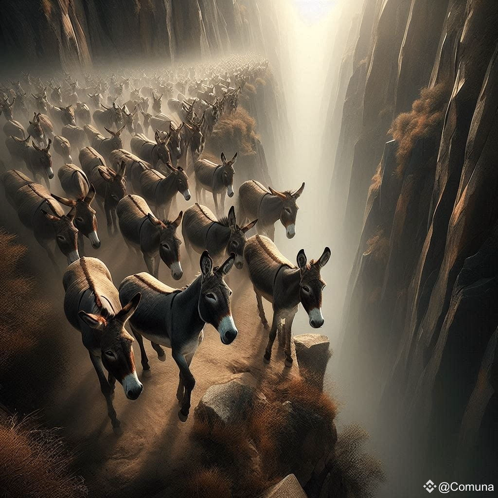 Herd effect... $TRUMP 📉 Run away from the herd | Comuna on Binance Square