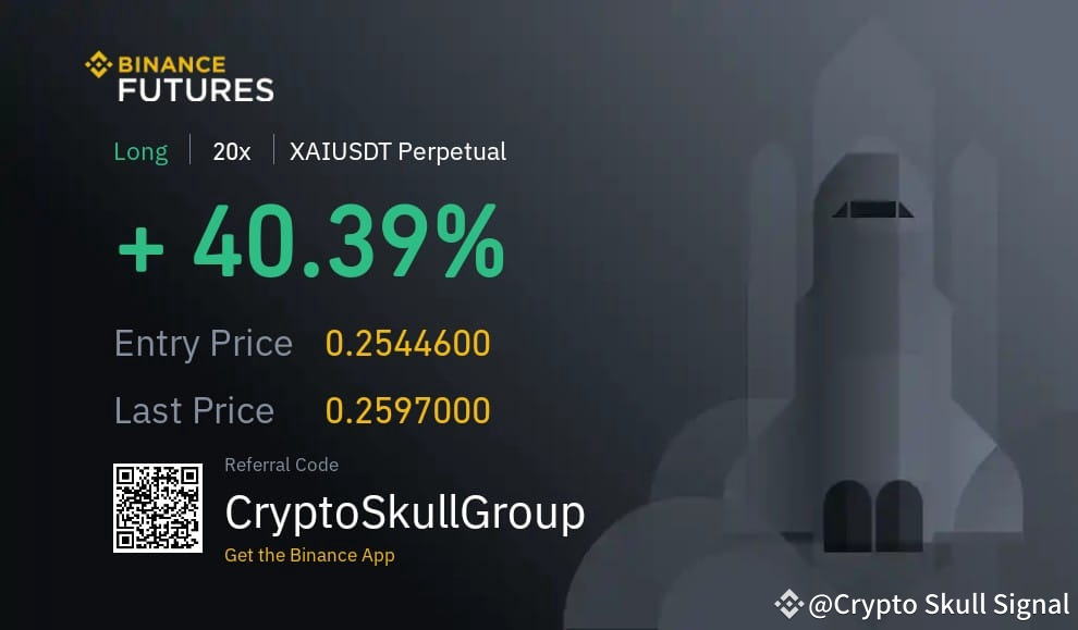 $XAI free signal 2nd target Hit | Crypto Skull Signal on Binance Square
