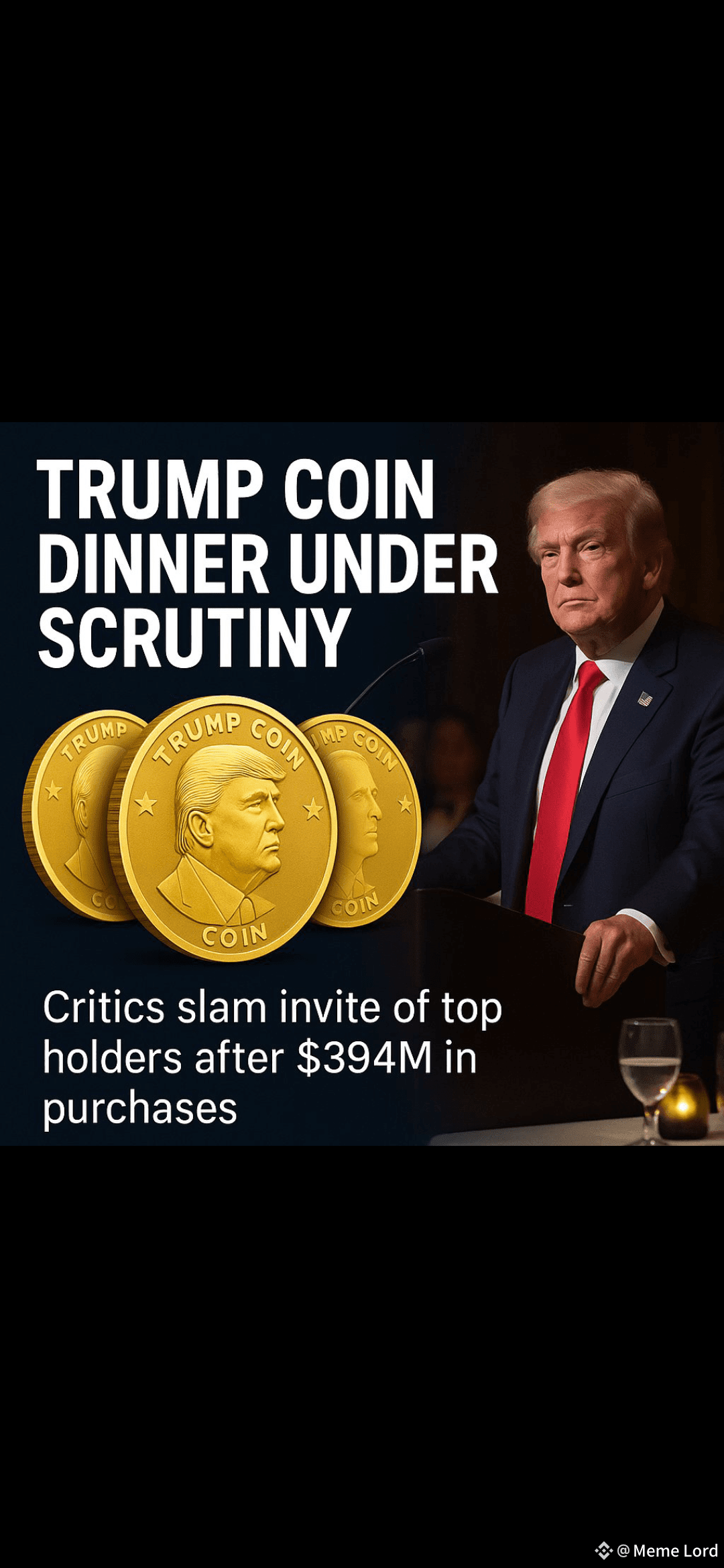 #delist $TRUMP Donald Trump promoted his $TRUMP memecoin a | Meme Lord ...