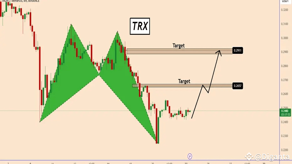 🚀 TRX: Bullish Harmonic Pattern Spotted! 🚀 | Diganta on Binance Square