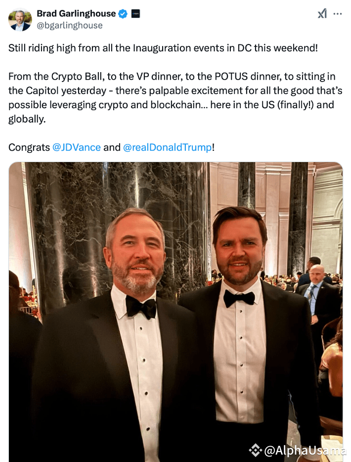 $XRP CEO just had a meeting with President TRUMP and Vice Pr | AlphaUsama on Binance Square