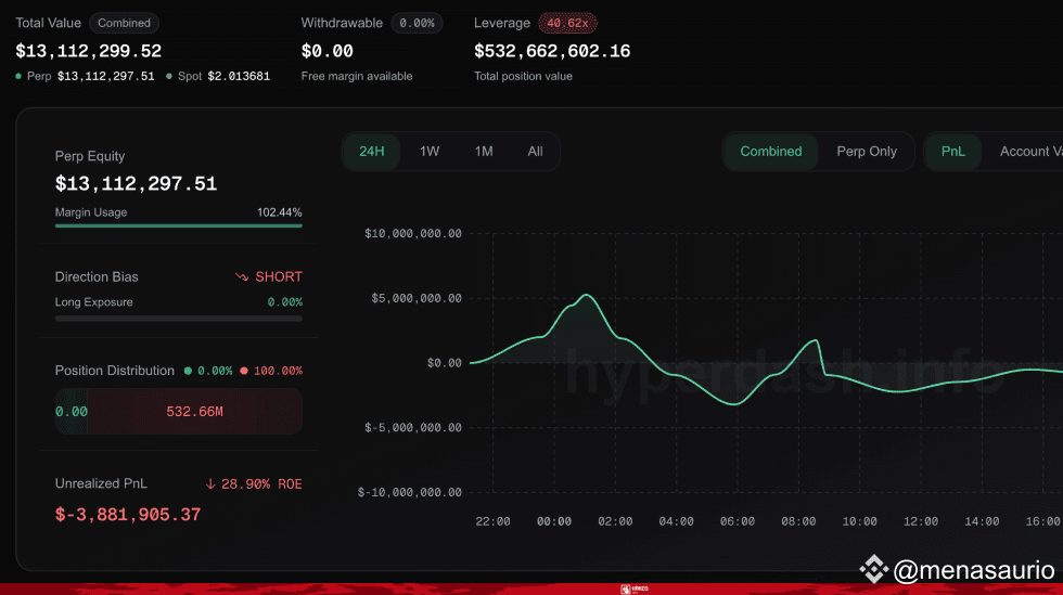 This guy has $500M $BTC short position opened. | menasaurio on Binance ...