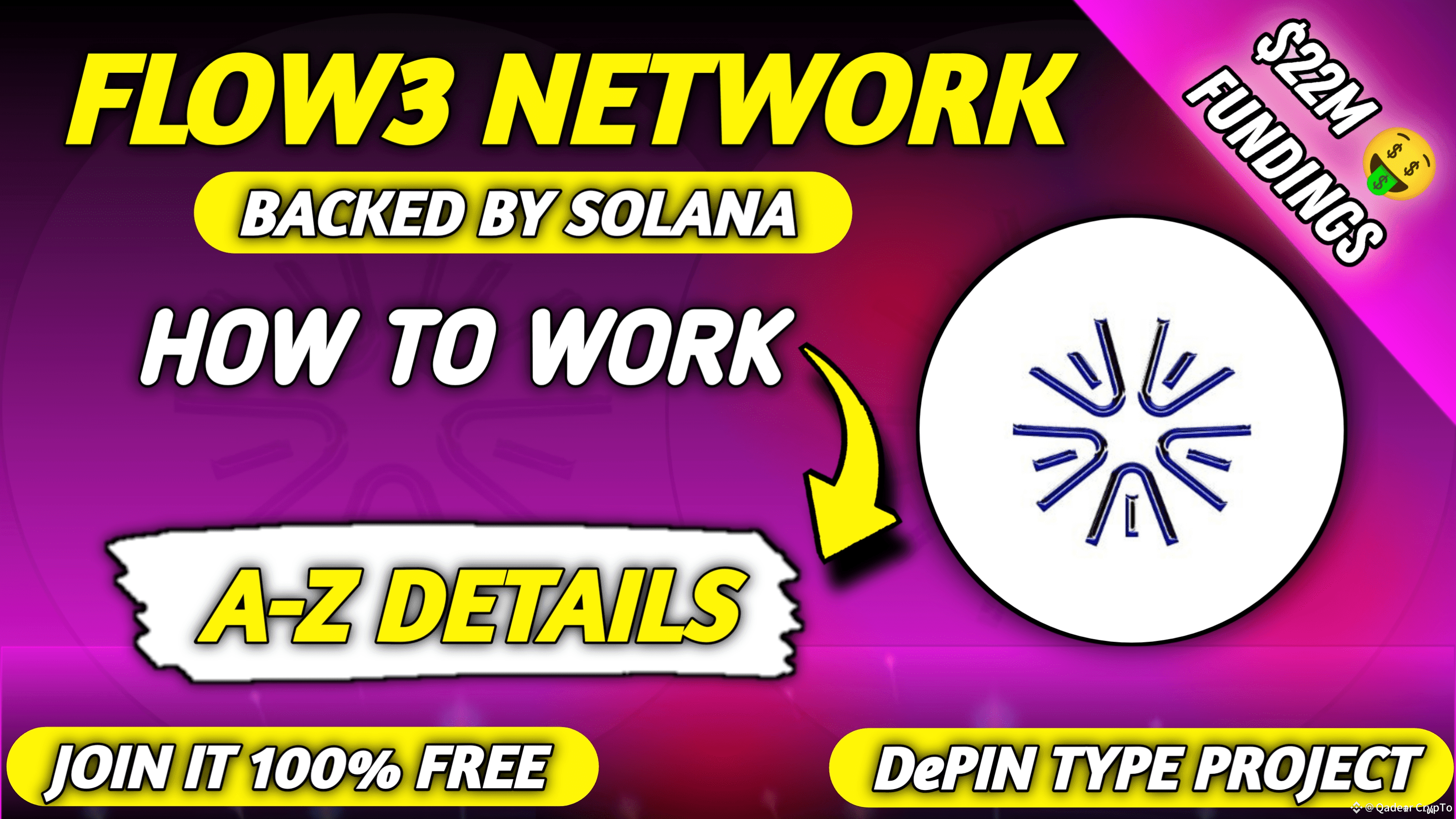 🪂 FLOW3 AIRDROP 🤑 Another Depin Project in Solana Airdr | Qadeer CrypTo on Binance Square