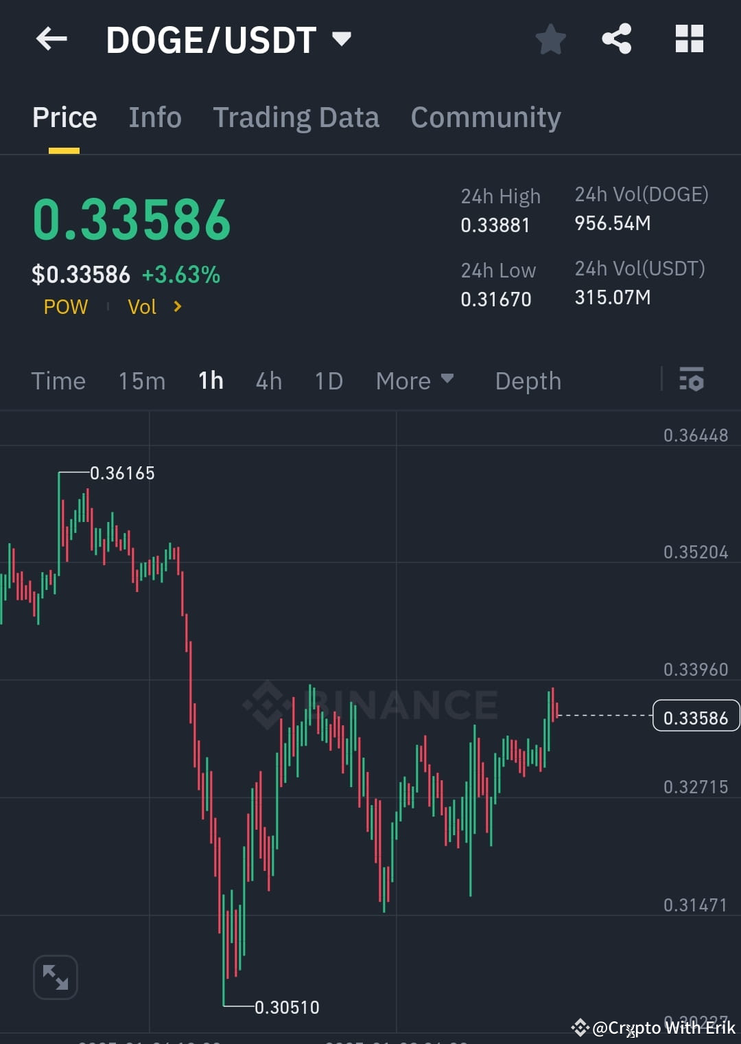 $DOGE /USDT – Recovery in Progress! Current Price: $0.33586 | Crypto ...