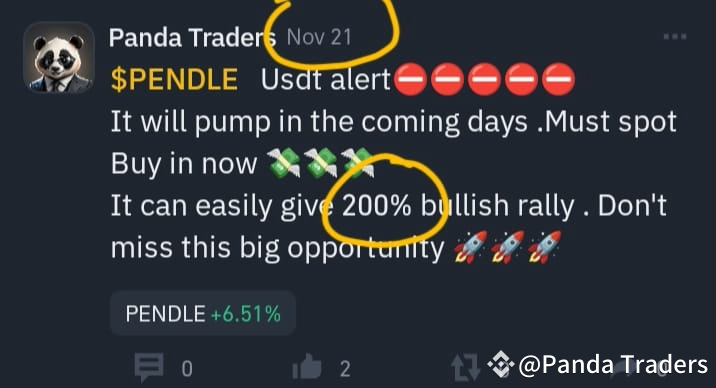 Booooooooooooom 🔥🔥 🔥🔥🔥🔥🔥 $PENDLE spot target achieved | Panda Traders ...
