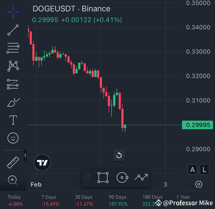$DOGE /USDT - Bears Taking Control?💯🔥 DOGE is showing str | Professor Mike on Binance Square