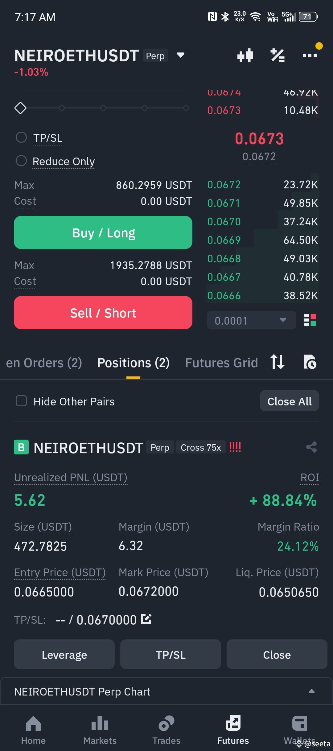 morning trade in $NEIRO eth | seeta on Binance Square
